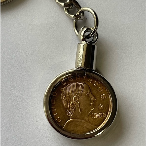 Accessories | The Beauty Rare Mexico 5 Cents Bronze Coin Keychain ...